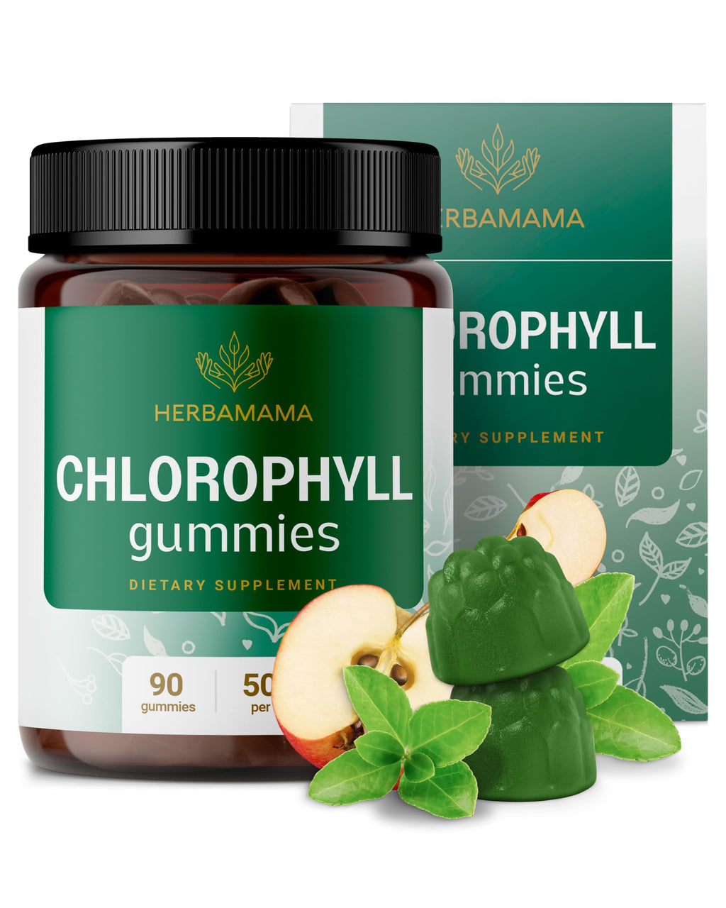 HERBAMAMA chlorophyll gummies for body odor