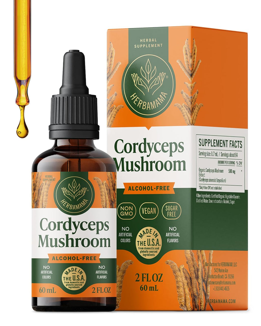 HERBAMAMA Cordyceps mushroom tincture benefits