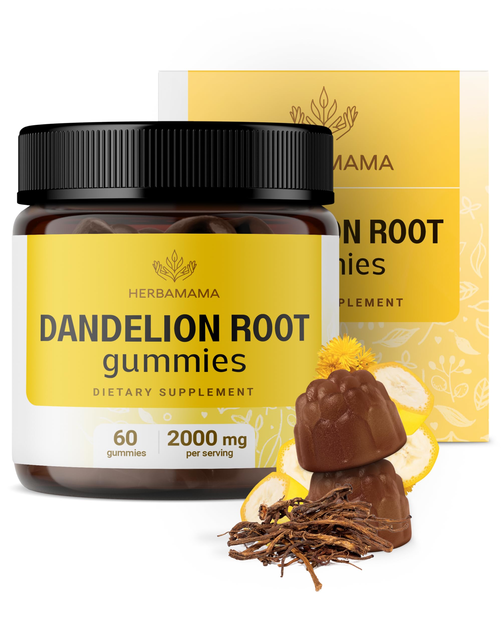 HERBAMAMA Dandelion Root gummies for detox