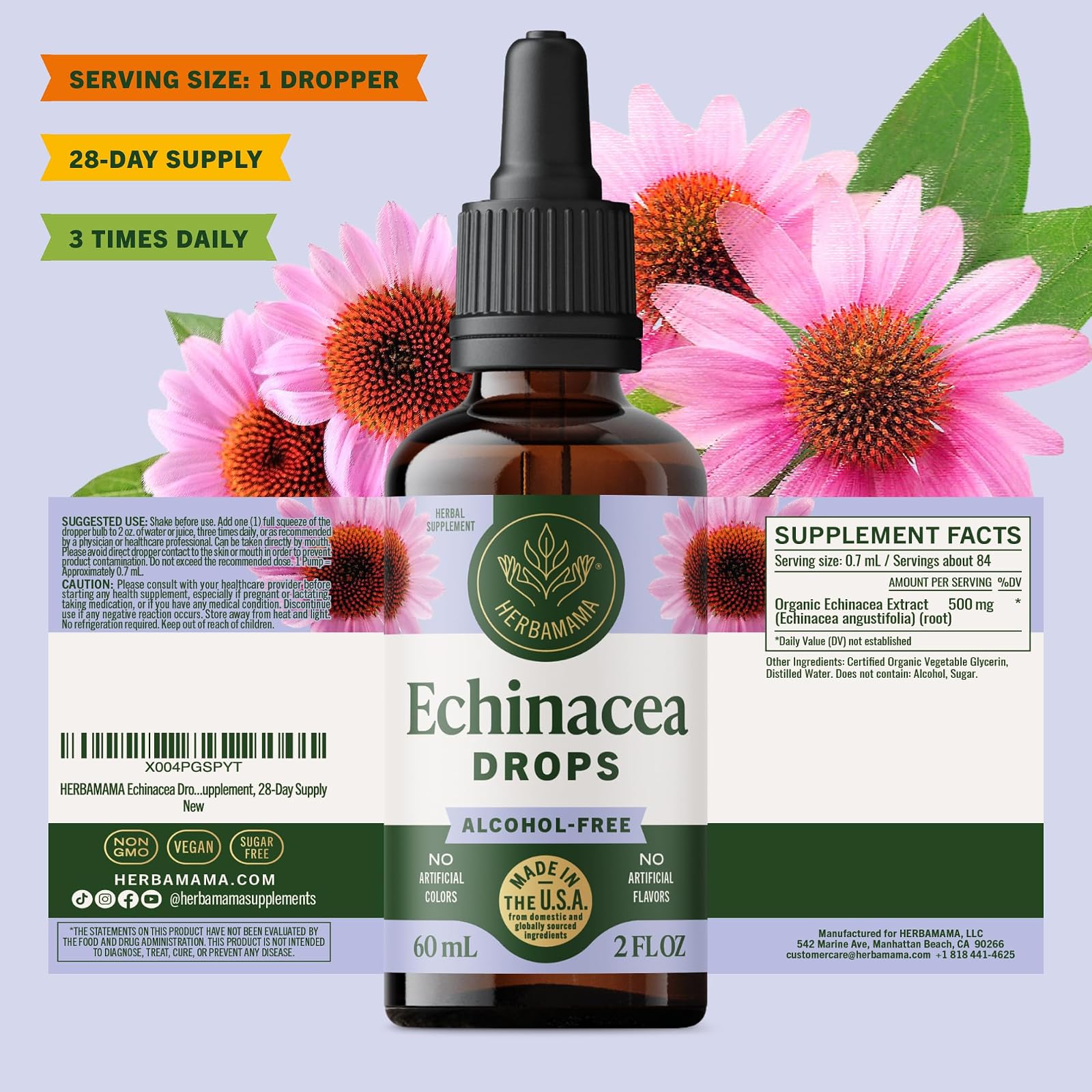 HERBAMAMA Echinacea for overall vitality
