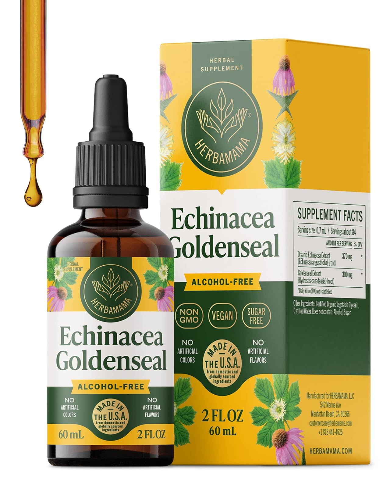 HERBAMAMA Echinacea Goldenseal tincture benefits