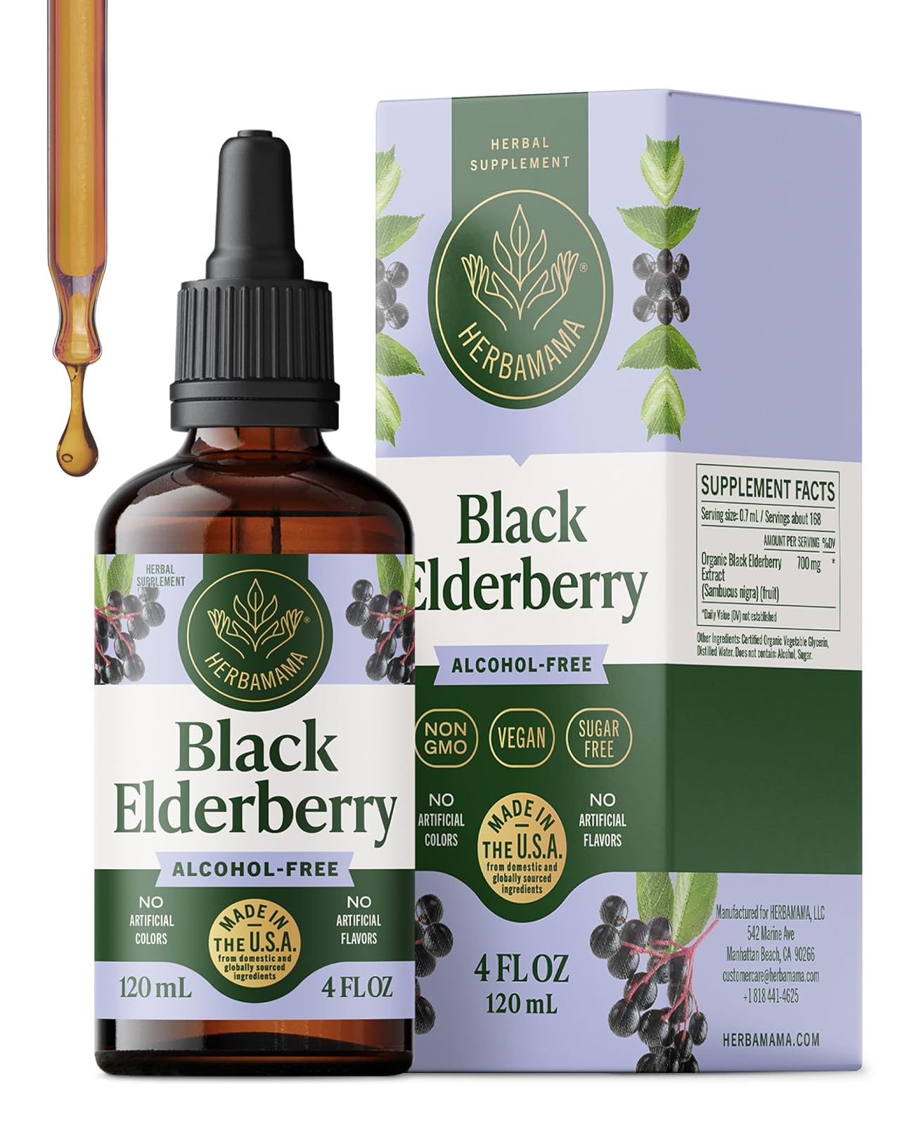 HERBAMAMA elderberry syrup for wellness