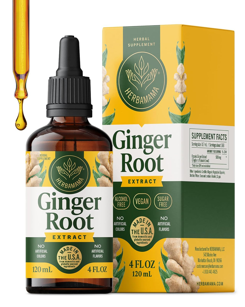 HERBAMAMA ginger tea soothing drops
