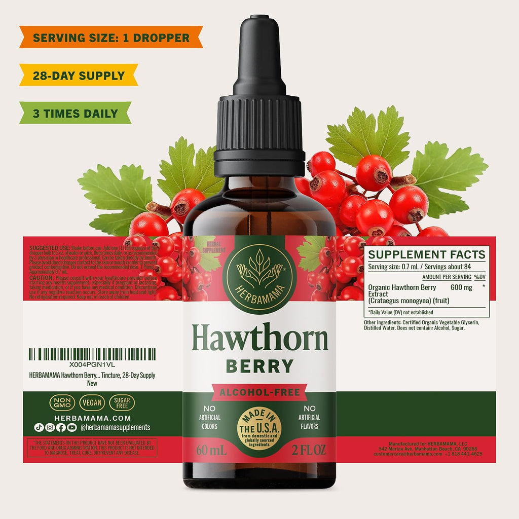 HERBAMAMA Hawthorn Berry for improved circulation