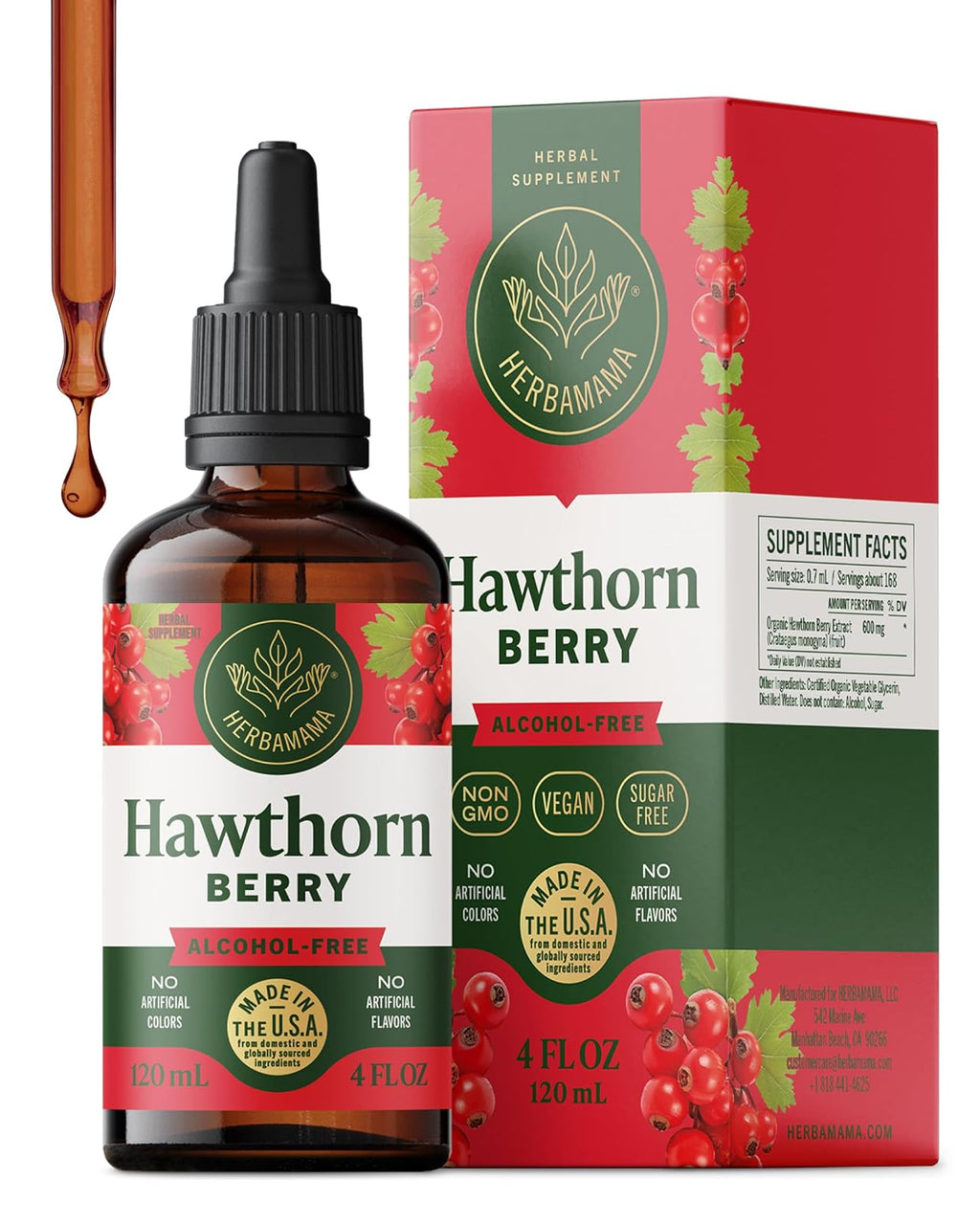 HERBAMAMA Hawthorne Berry Tincture benefits