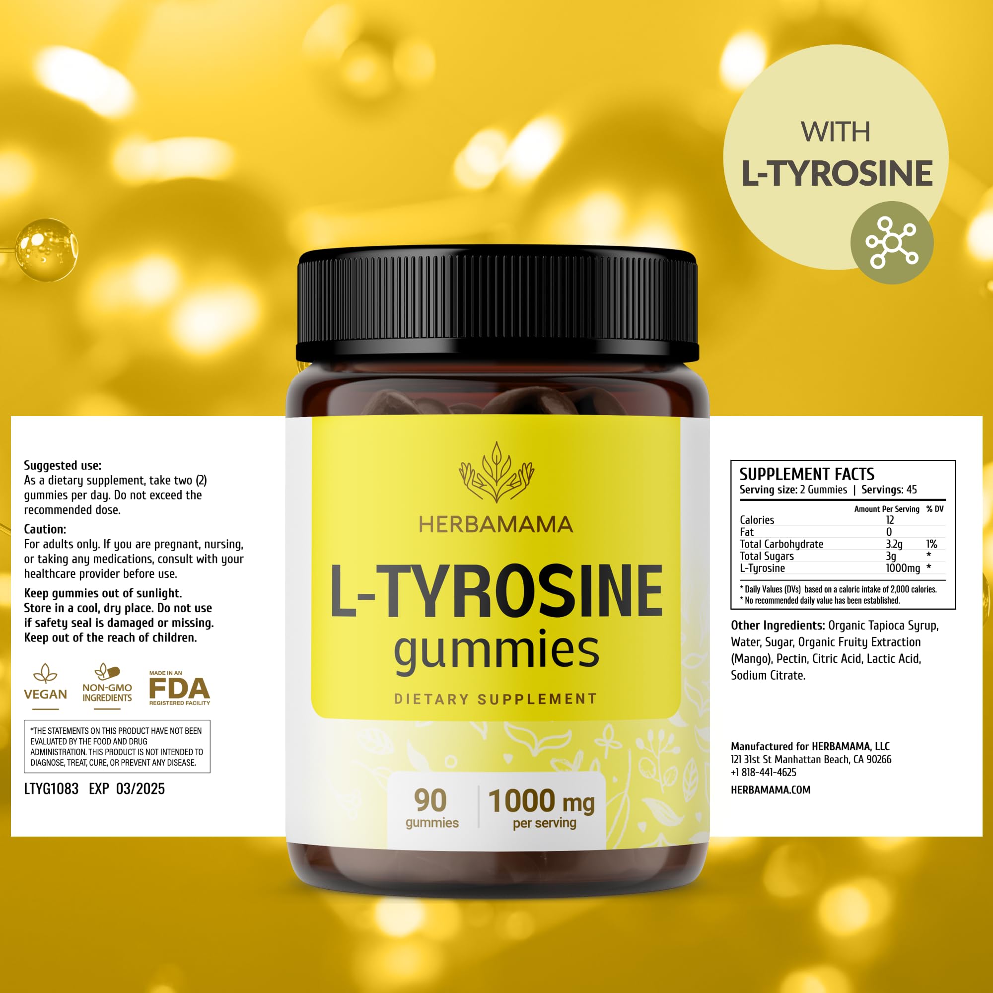 Herbamama L-Tyrosine for mental performance