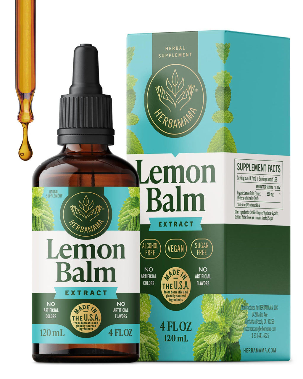 HERBAMAMA lemon balm tincture for relaxation
