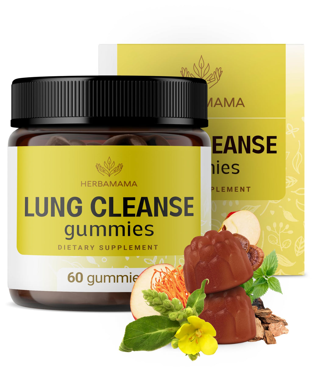HERBAMAMA lung detox gummies for wellness