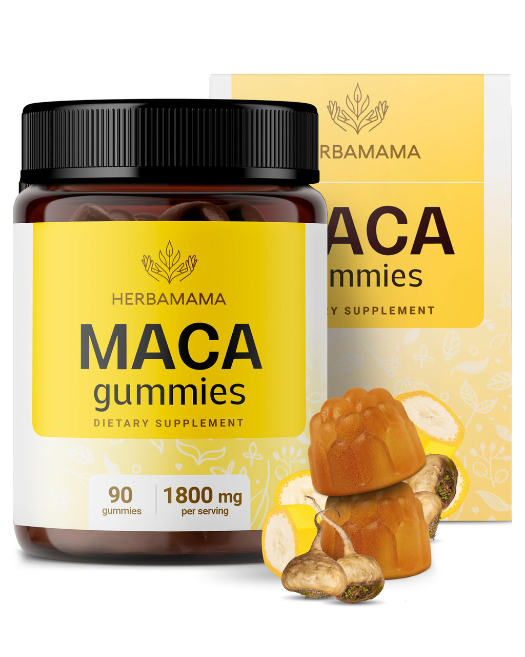 HERBAMAMA Maca Root energy gummies