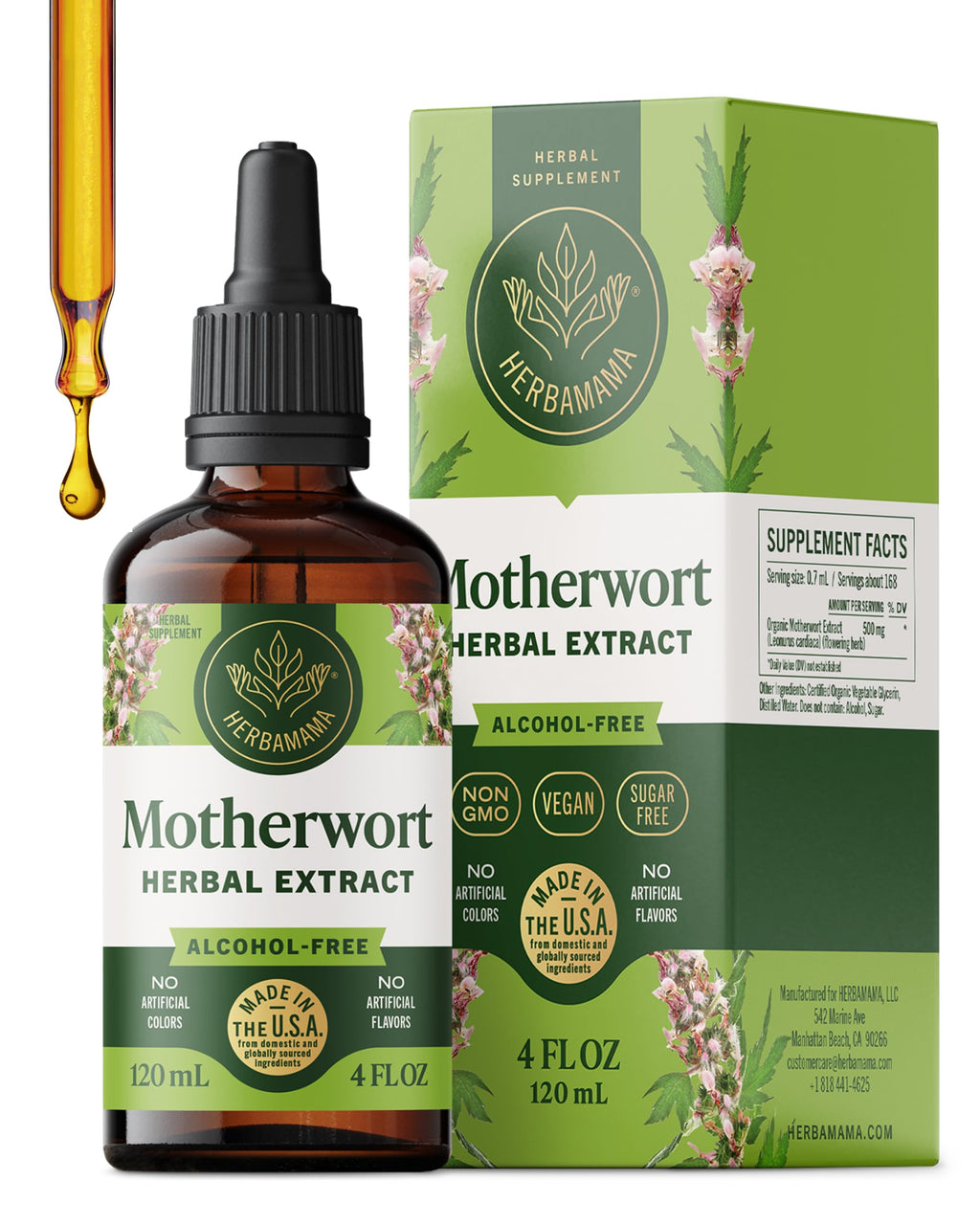 HERBAMAMA Motherwort Tincture for mood support