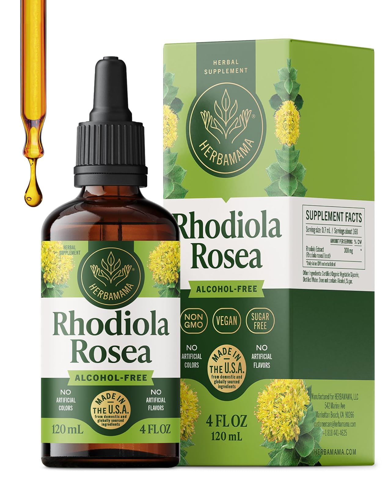 HERBAMAMA Rhodiola Rosea tincture benefits