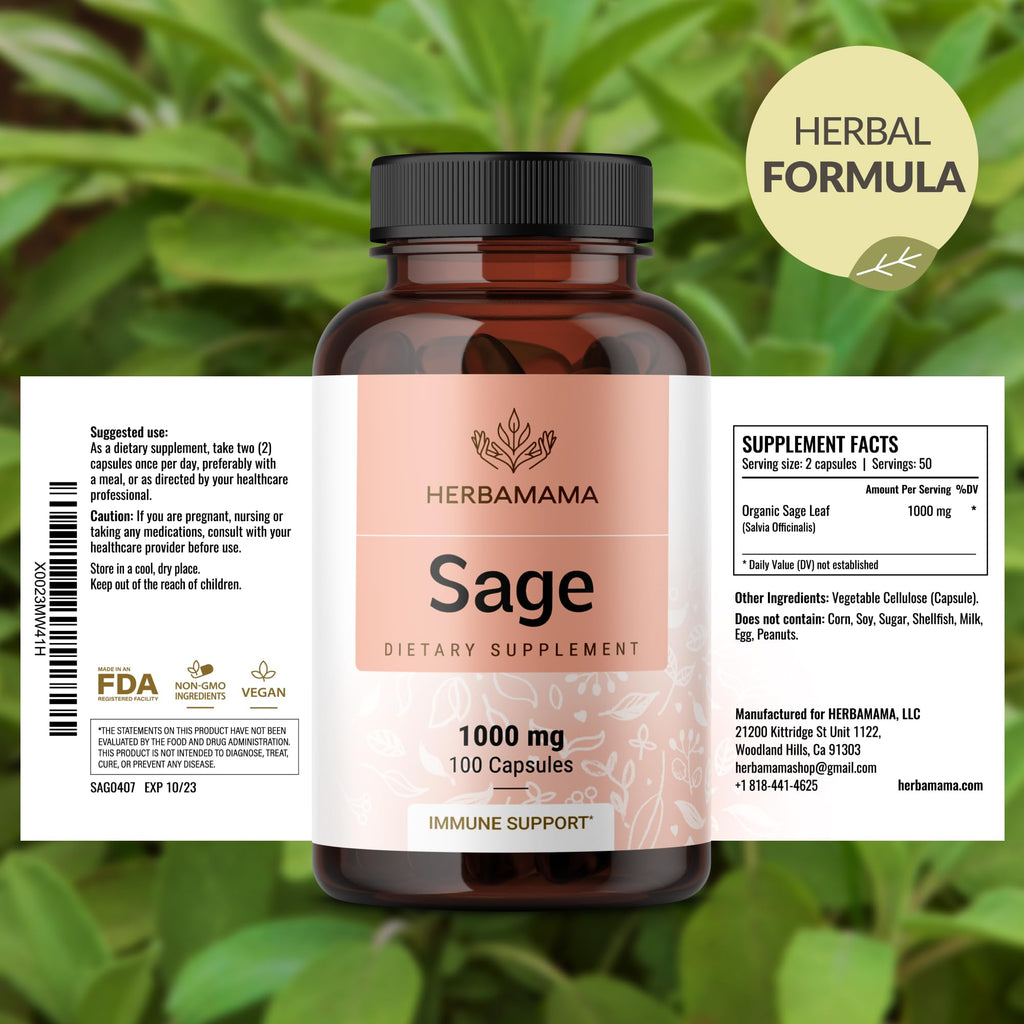 HERBAMAMA sage capsules for daily health