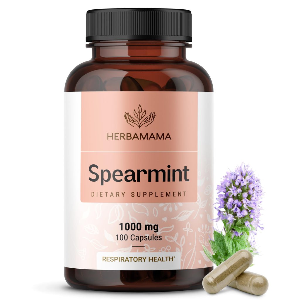 HERBAMAMA spearmint capsules for digestion