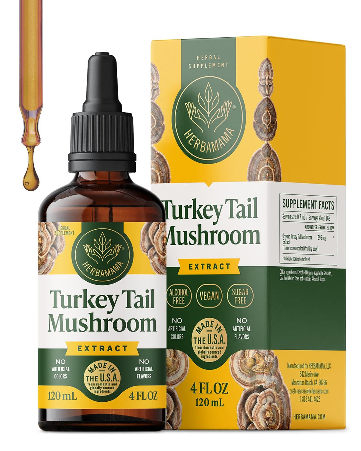 HERBAMAMA Turkey Tail mushroom capsules
