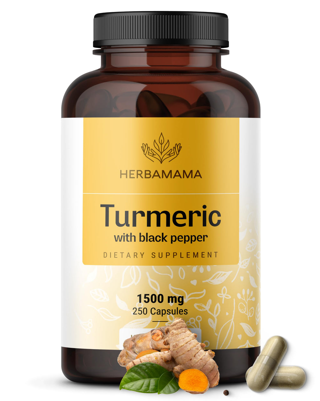 HERBAMAMA turmeric capsules for digestion