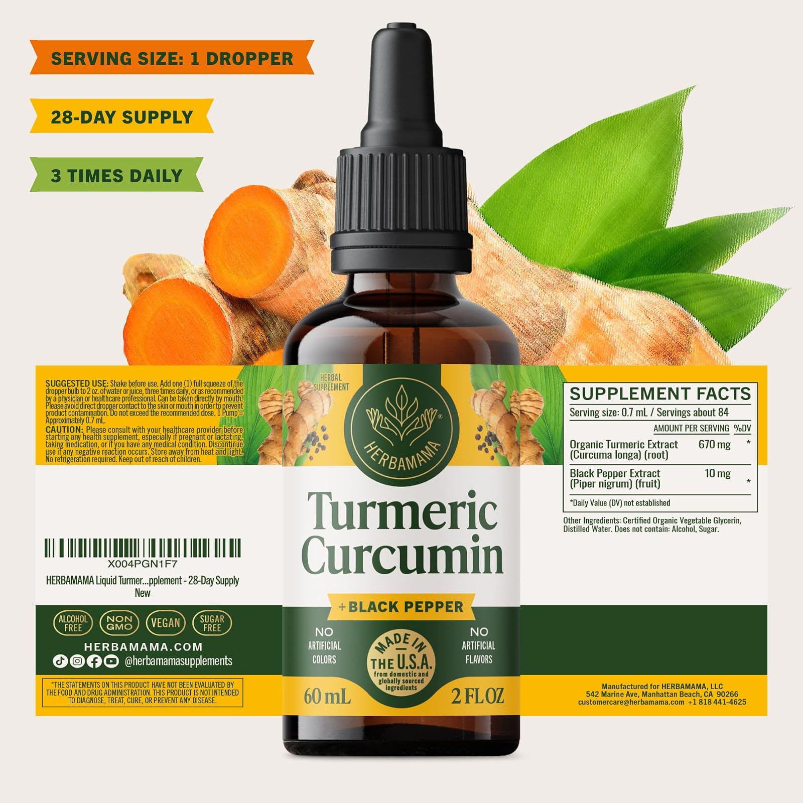 HERBAMAMA turmeric curcumin antioxidant support