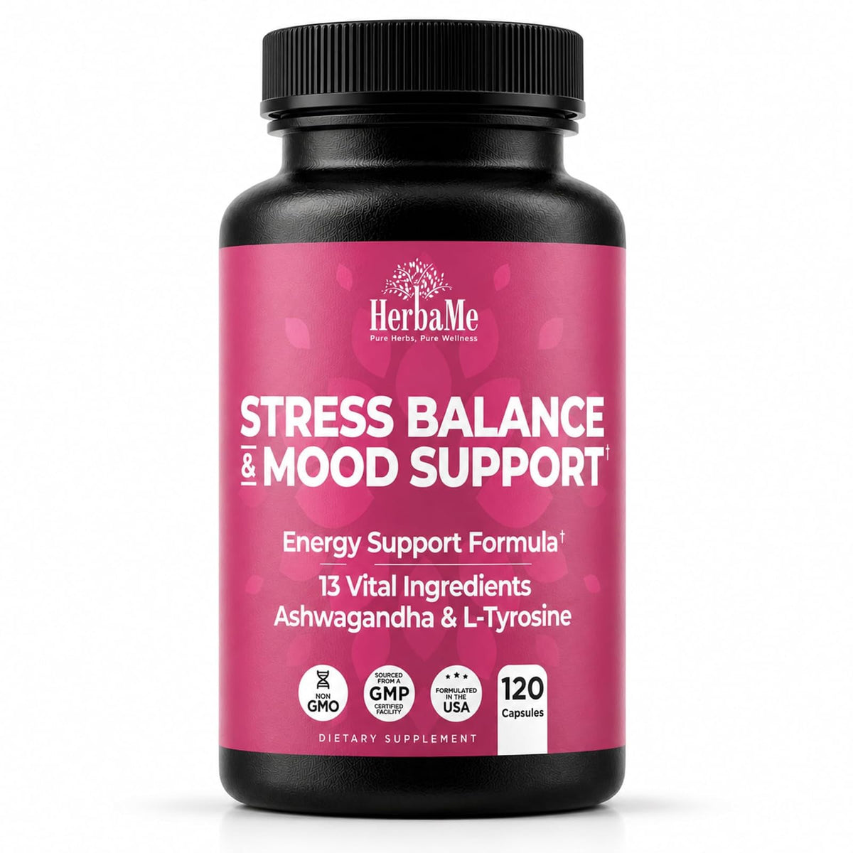 HerbaMe ashwagandha capsules for stress relief