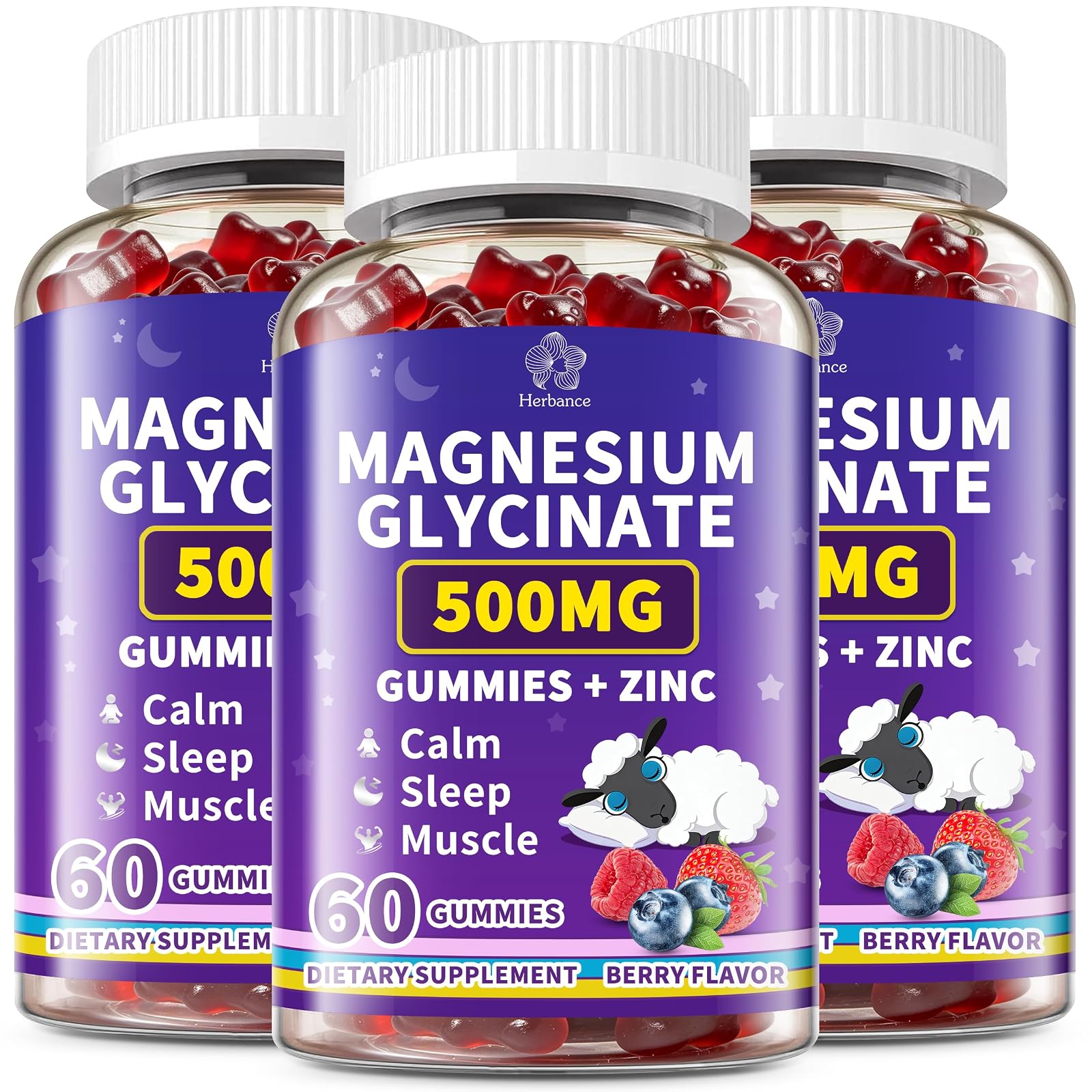 Herbance magnesium bisglycinate gummies for relaxation