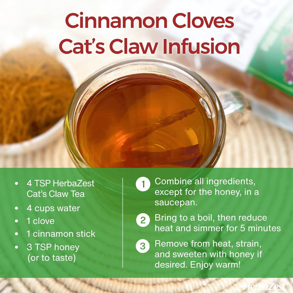 HerbaZest Cat's Claw tea infusion
