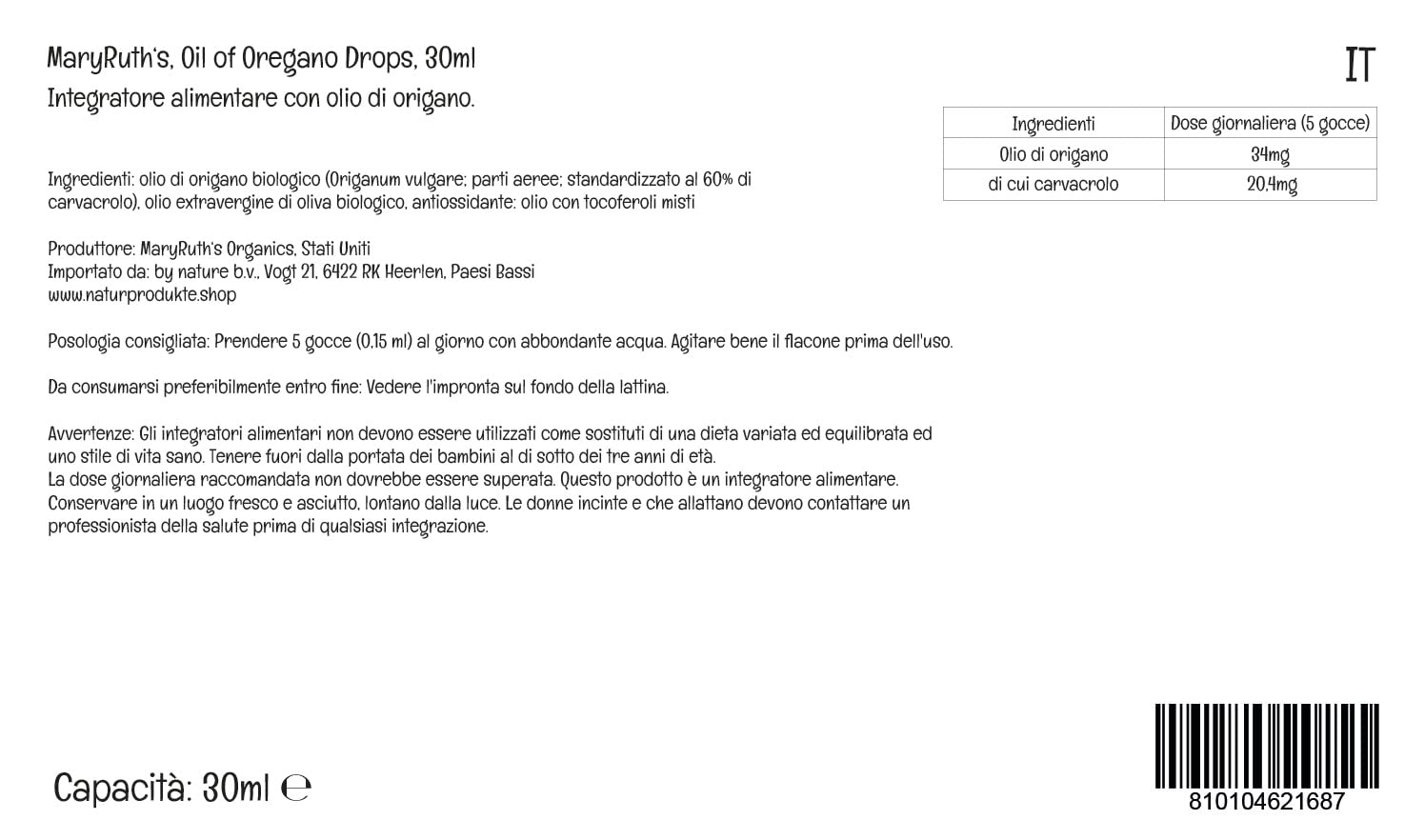 Herbies oregano drops for holistic health