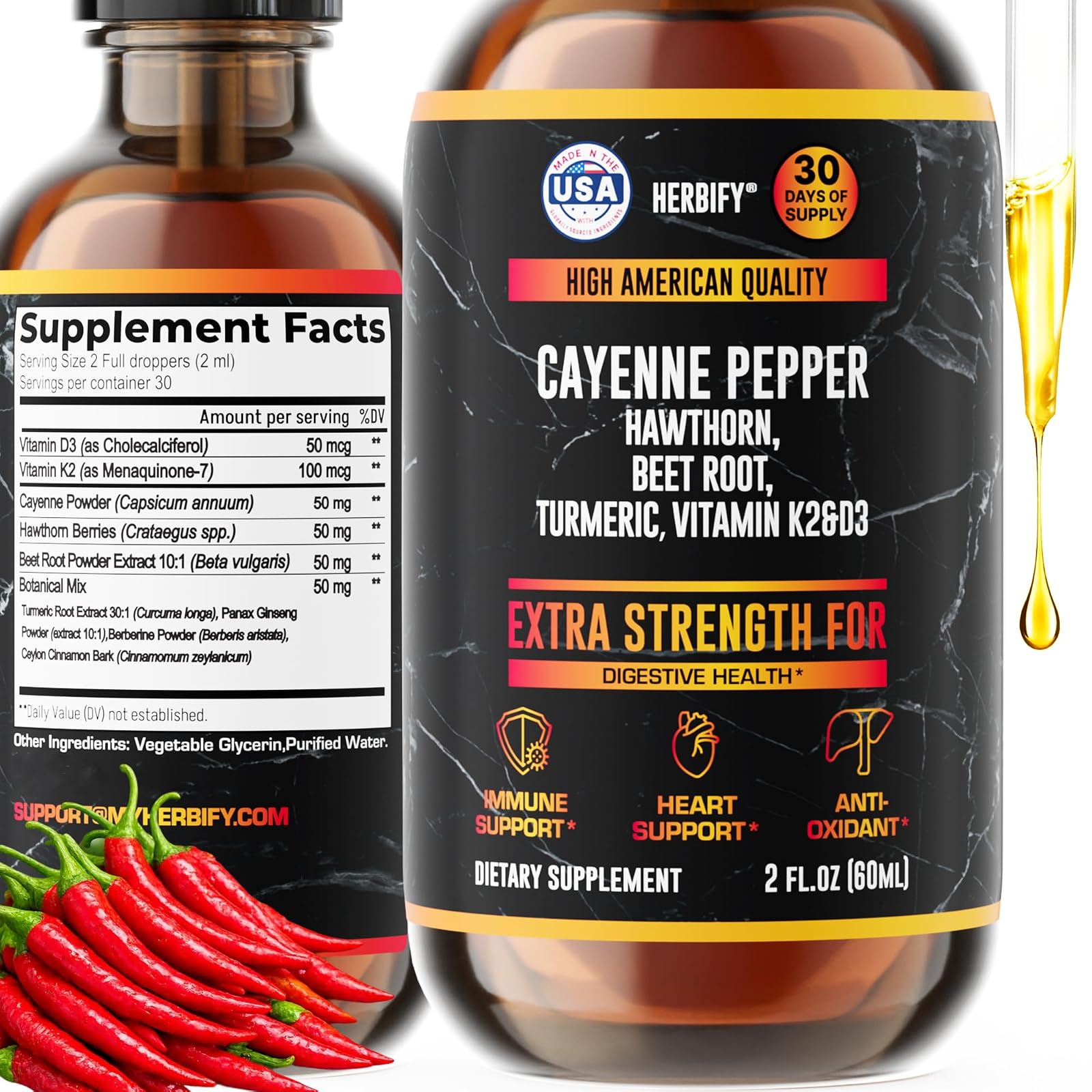HERBIFY cayenne pepper drops for cooking