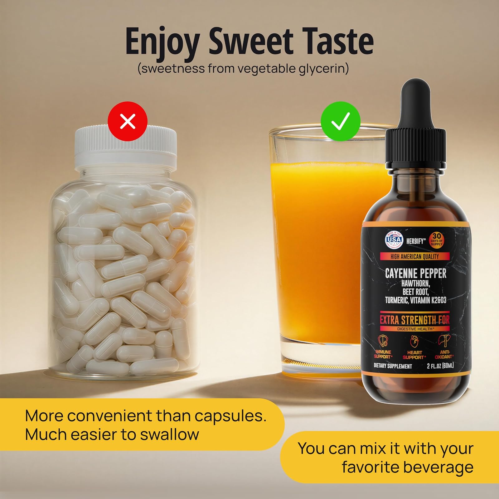 HERBIFY cayenne pepper drops health benefits