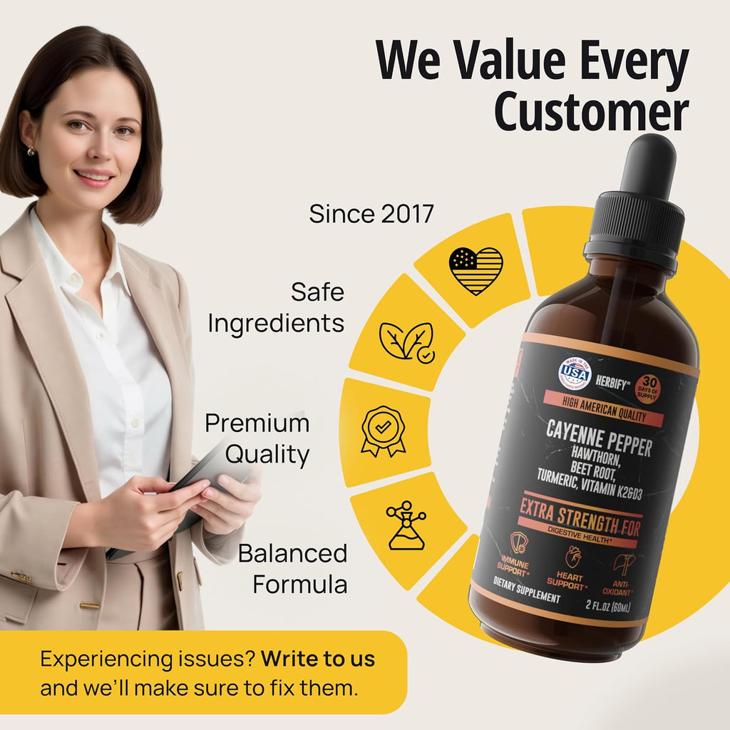 HERBIFY cayenne pepper drops liquid extract