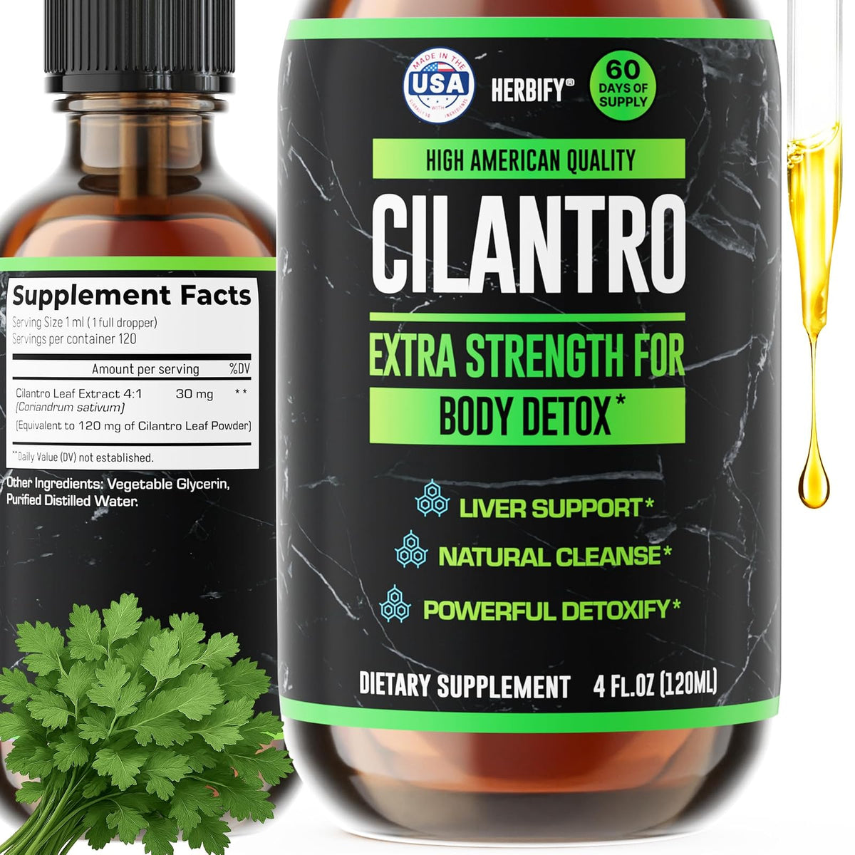 HERBIFY cilantro tincture for detox