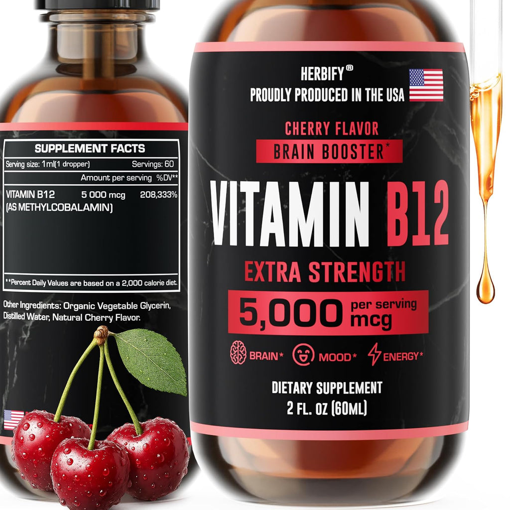 HERBIFY vitamin B12 liquid supplement