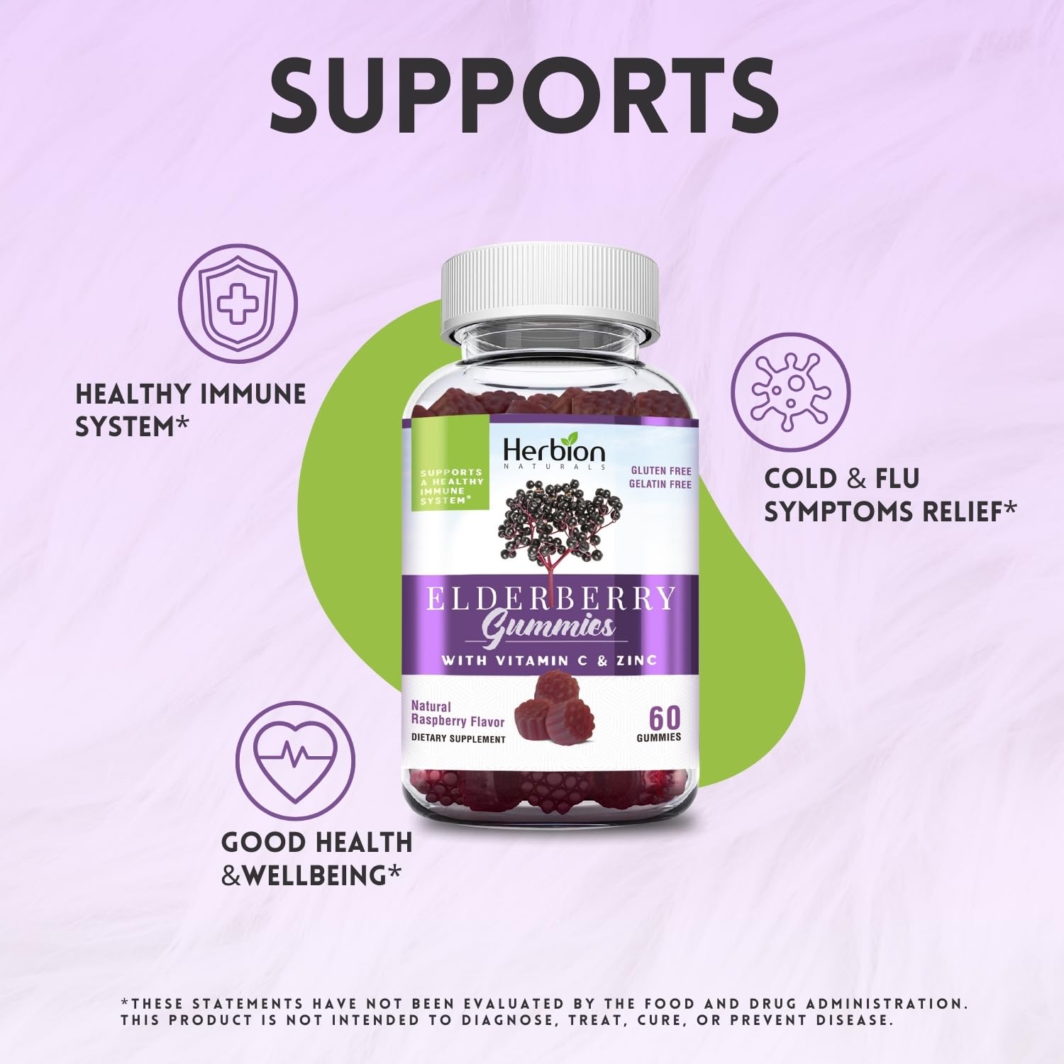 HERBION elderberry gummies for family wellness