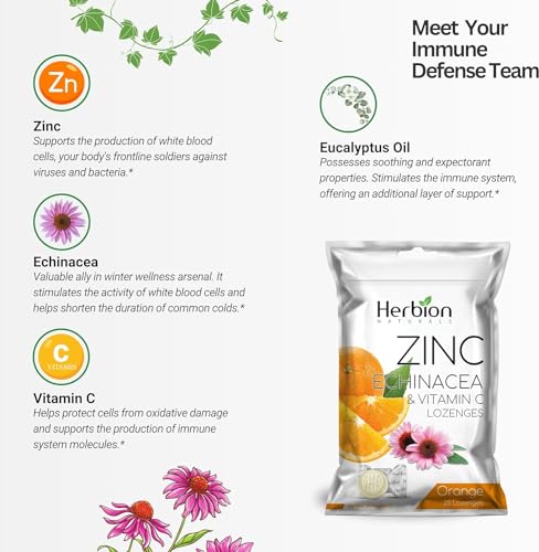 HERBION zinc lozenges for cold relief