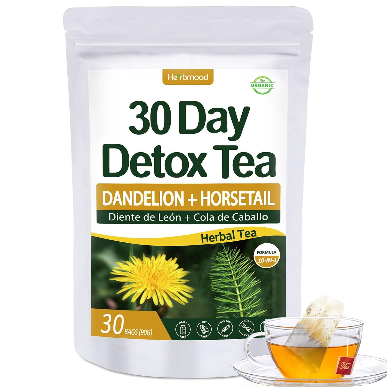 Herbmood detox tea for bloating relief