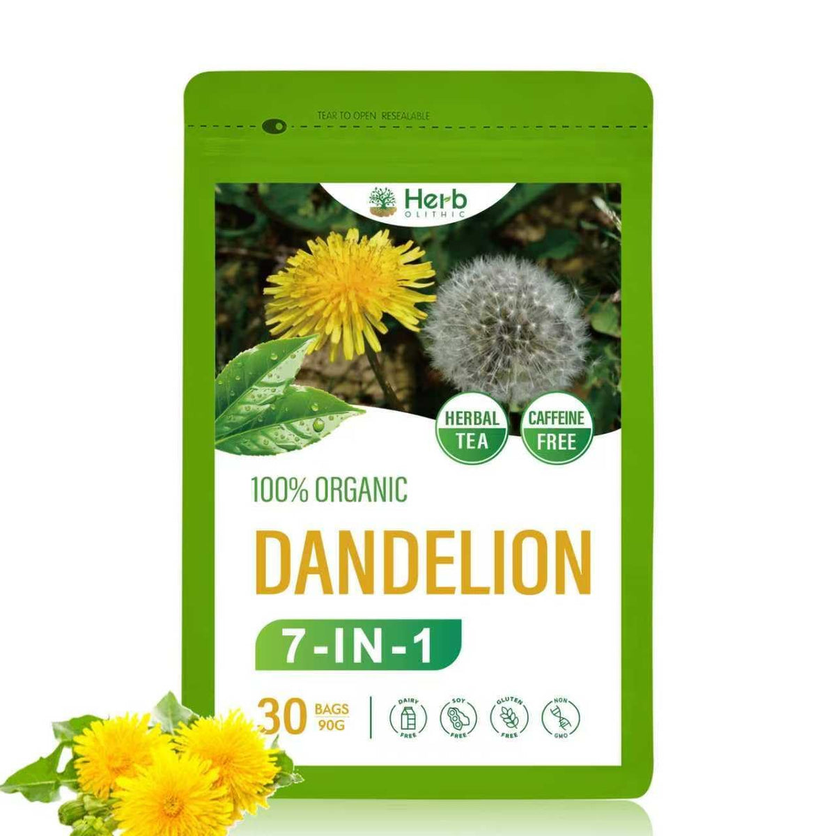 HerbOLITHIC dandelion root tea bags