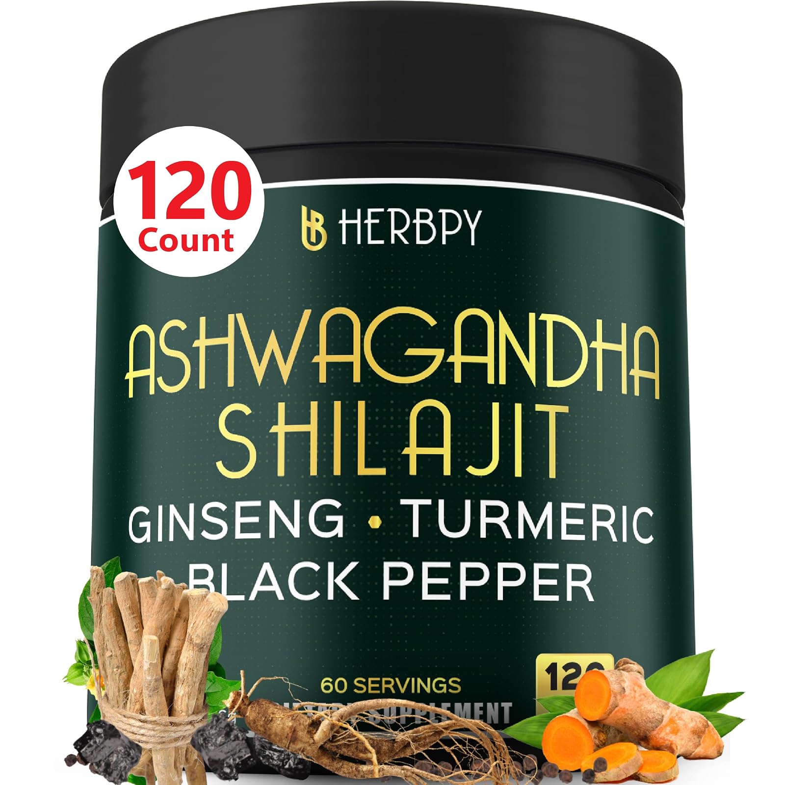 Herbpy ashwagandha capsules for stress relief