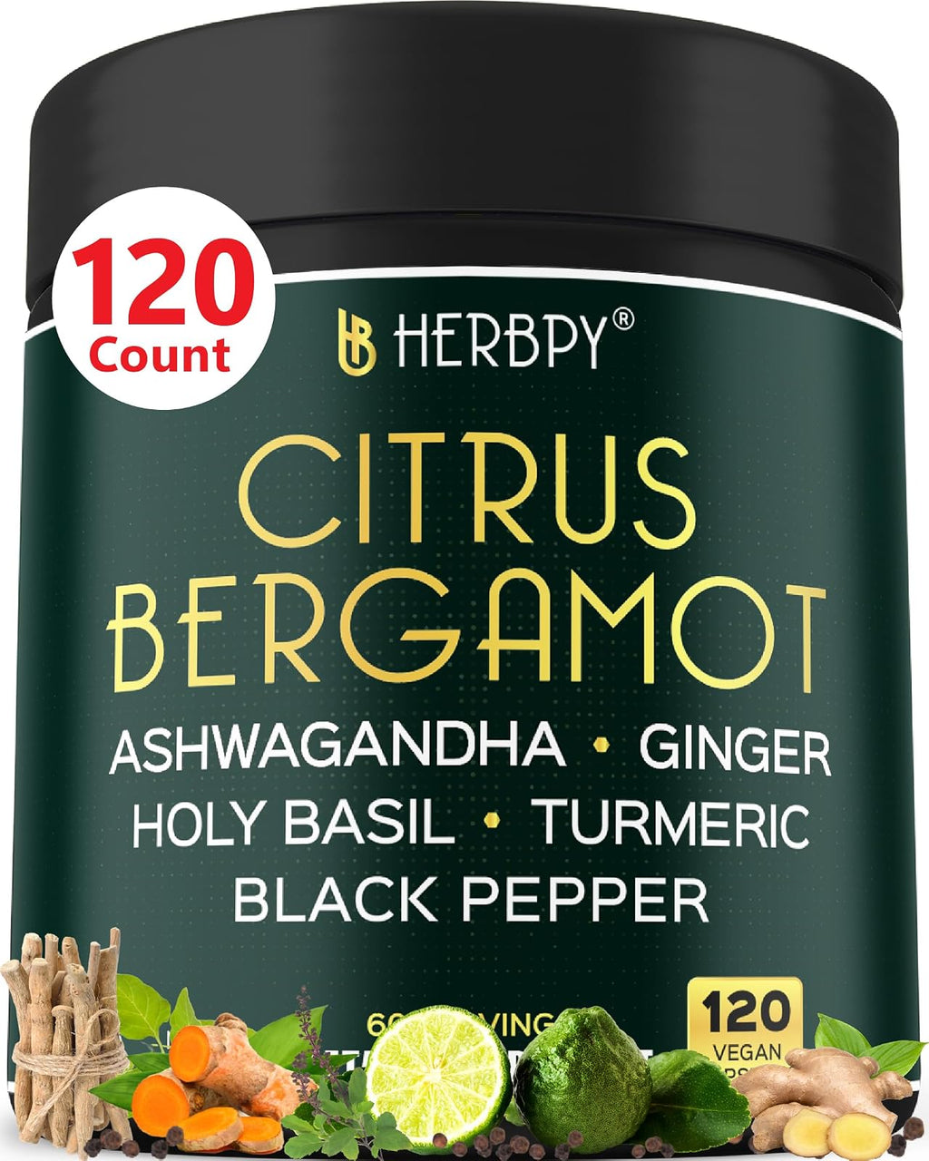 Herbpy Citrus Bergamot capsules for stress relief