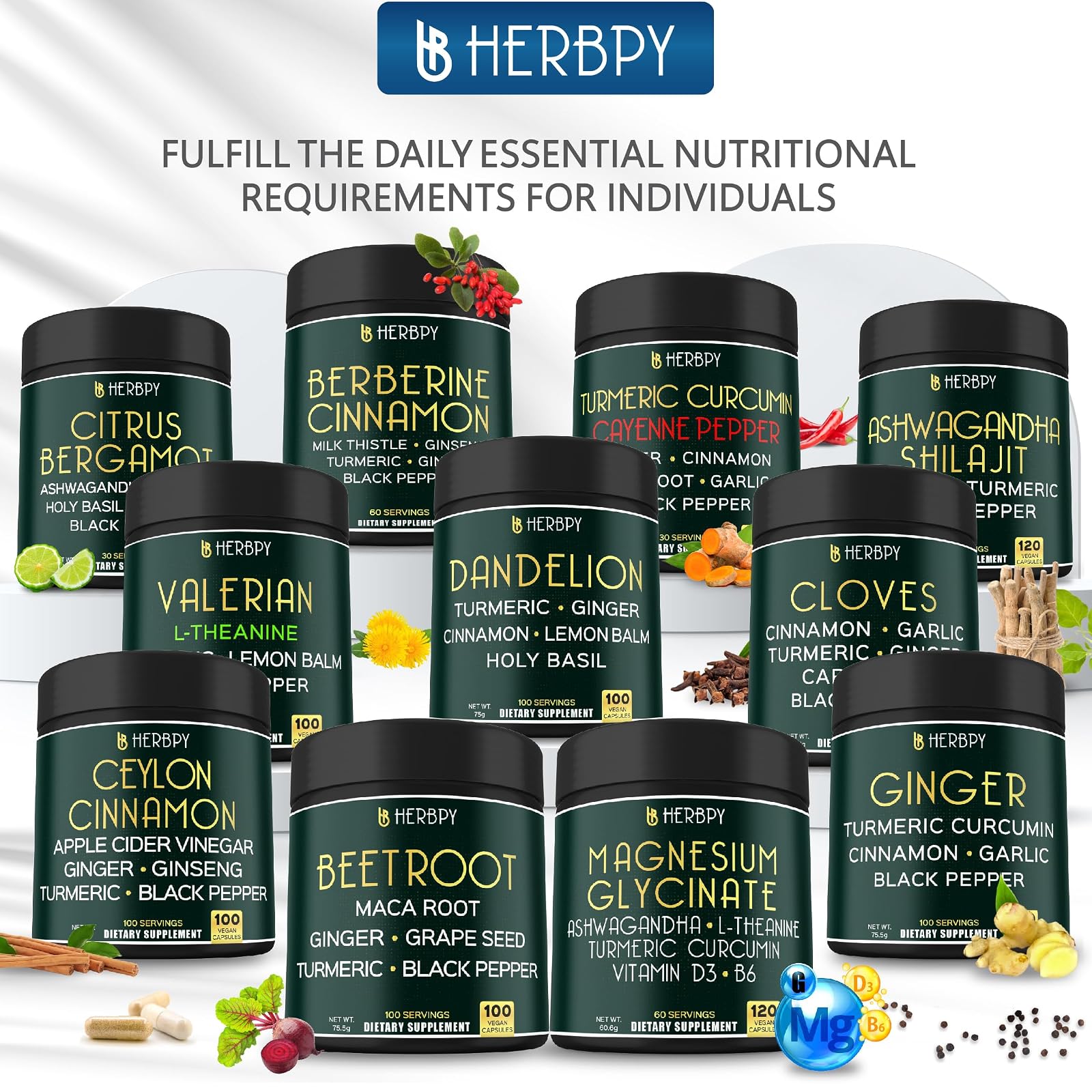 Herbpy magnesium capsules for daily wellness