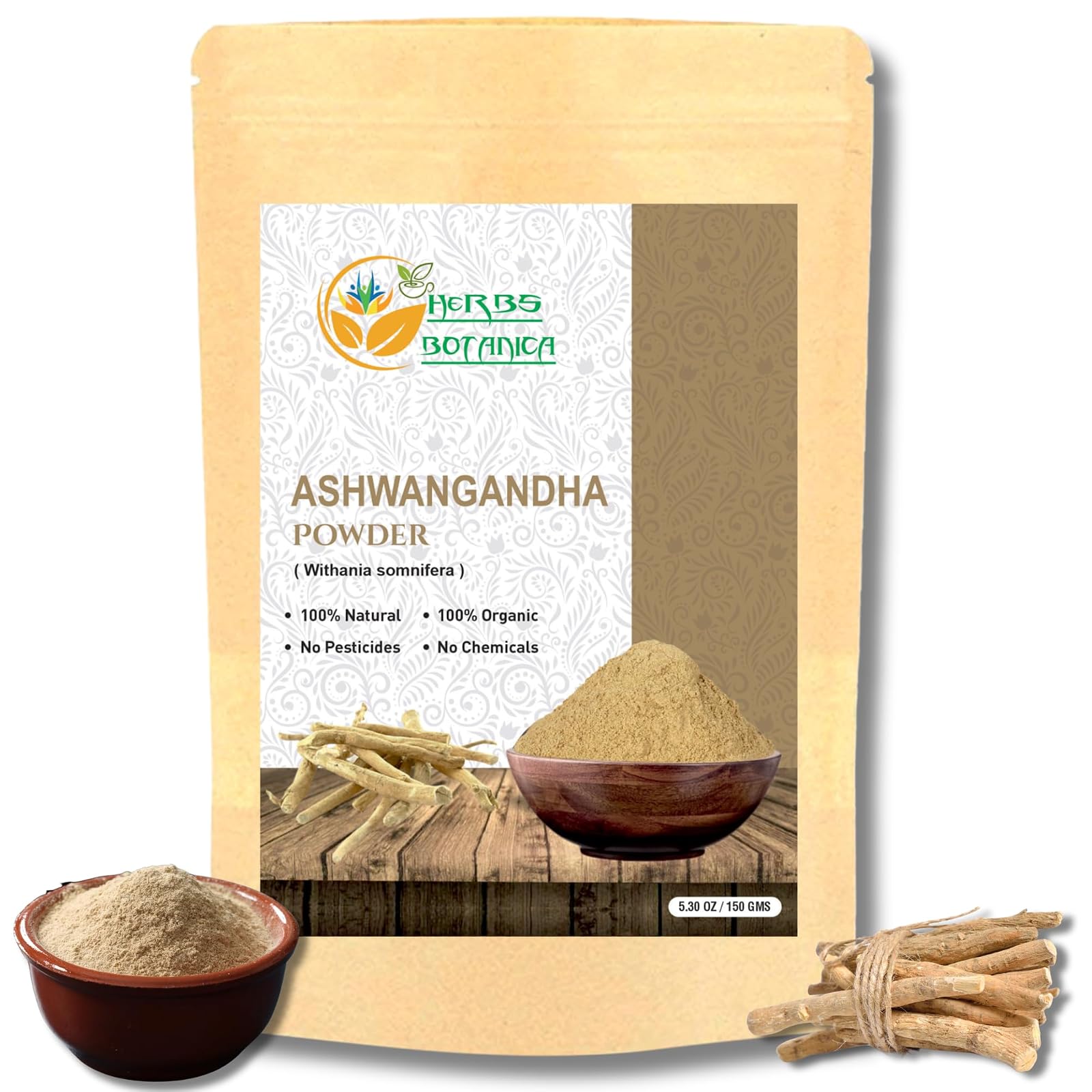 Herbs Botanica Ashwagandha root powder benefits