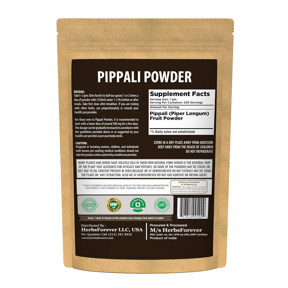 HerbsForever Pippali 2X potency