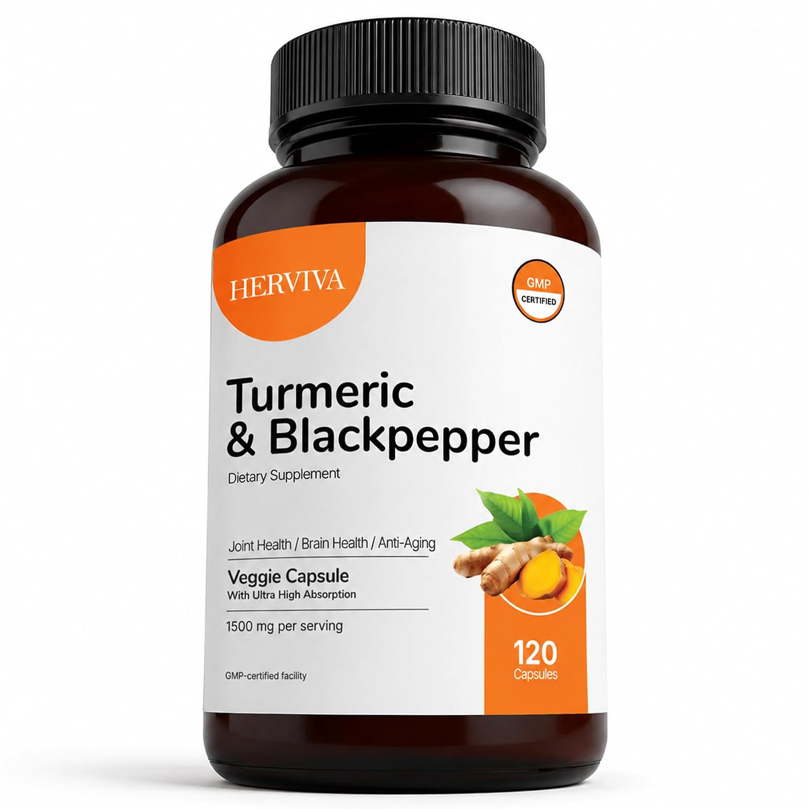 HERVIVA turmeric curcumin capsules