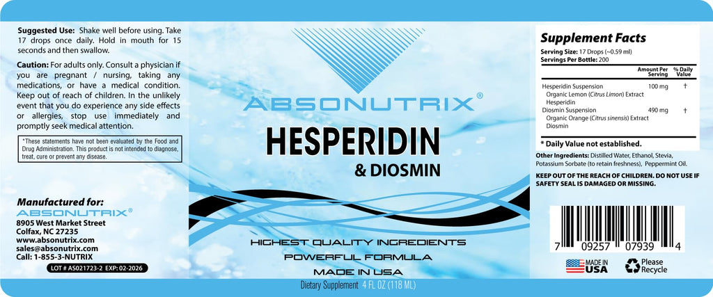 Hesperidin and Diosmin for circulation