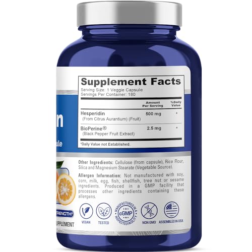 Hesperidin supplement with BioPerine