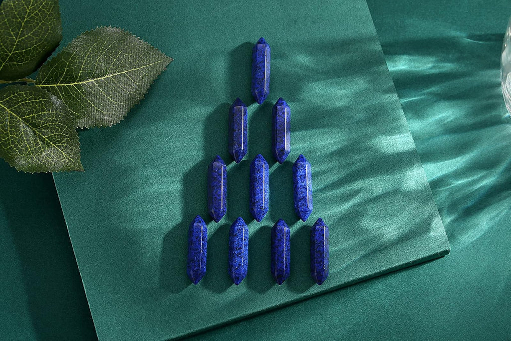 Hexagonal Lapis Lazuli crystal set