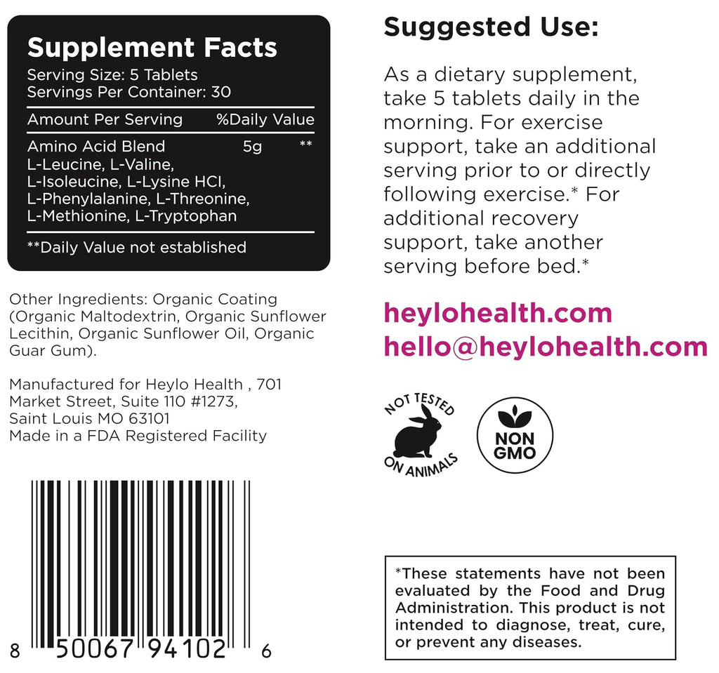 Heylo amino tablets for athletes