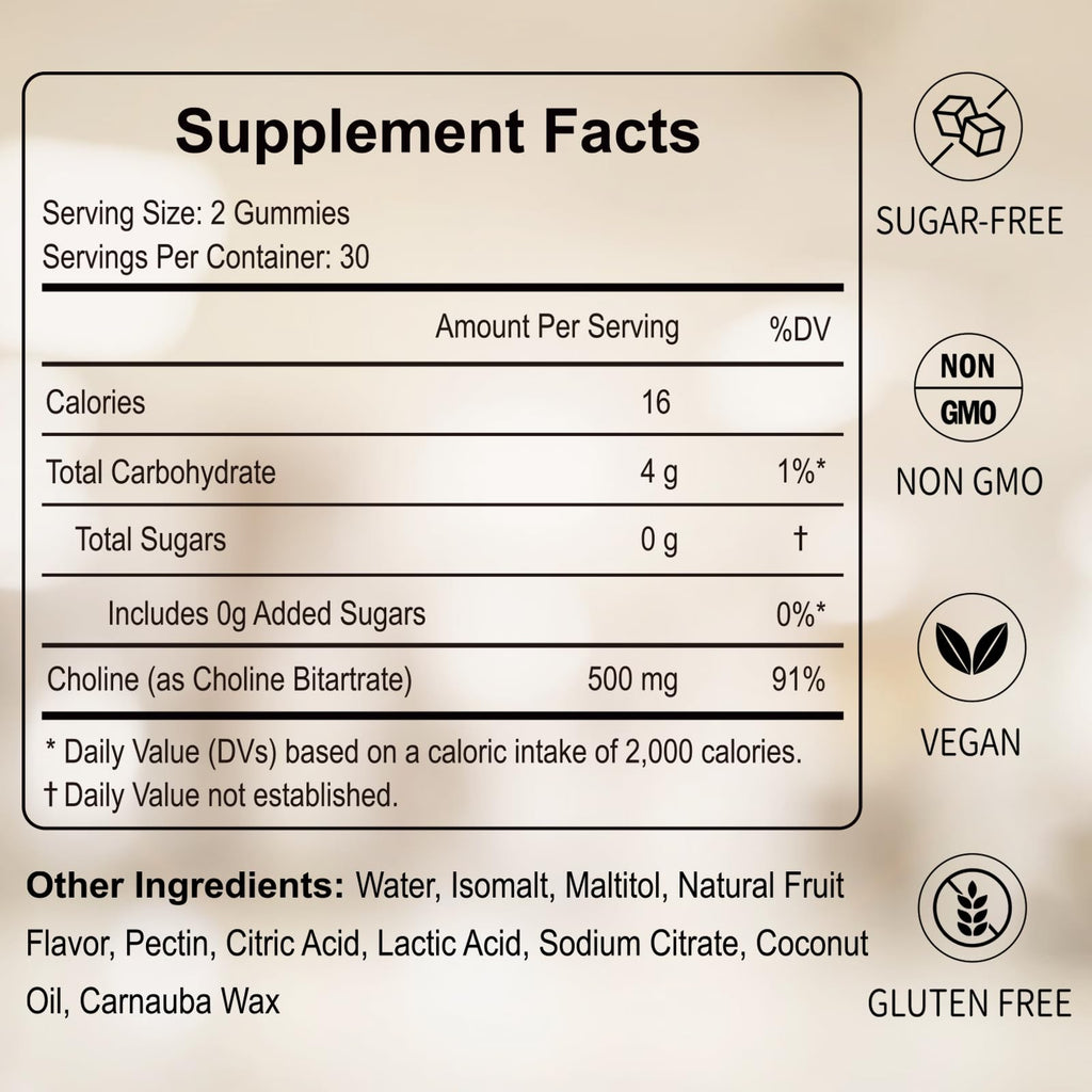 HFELIZ choline gummies for brain health