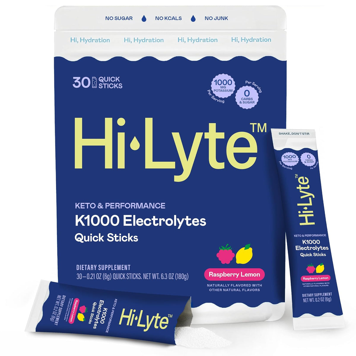 Hi-Lyte electrolyte packets for hydration