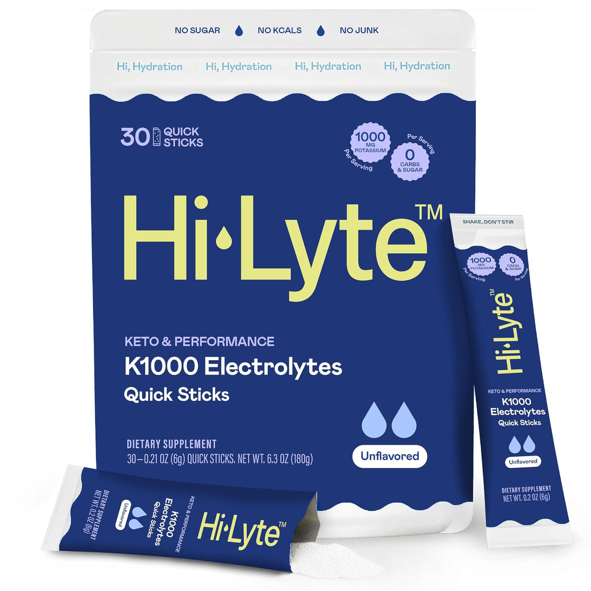 Hi-Lyte electrolyte packets for hydration