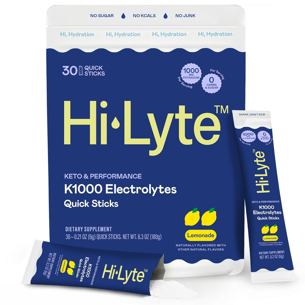 Hi-Lyte K1000 electrolyte powder lemonade