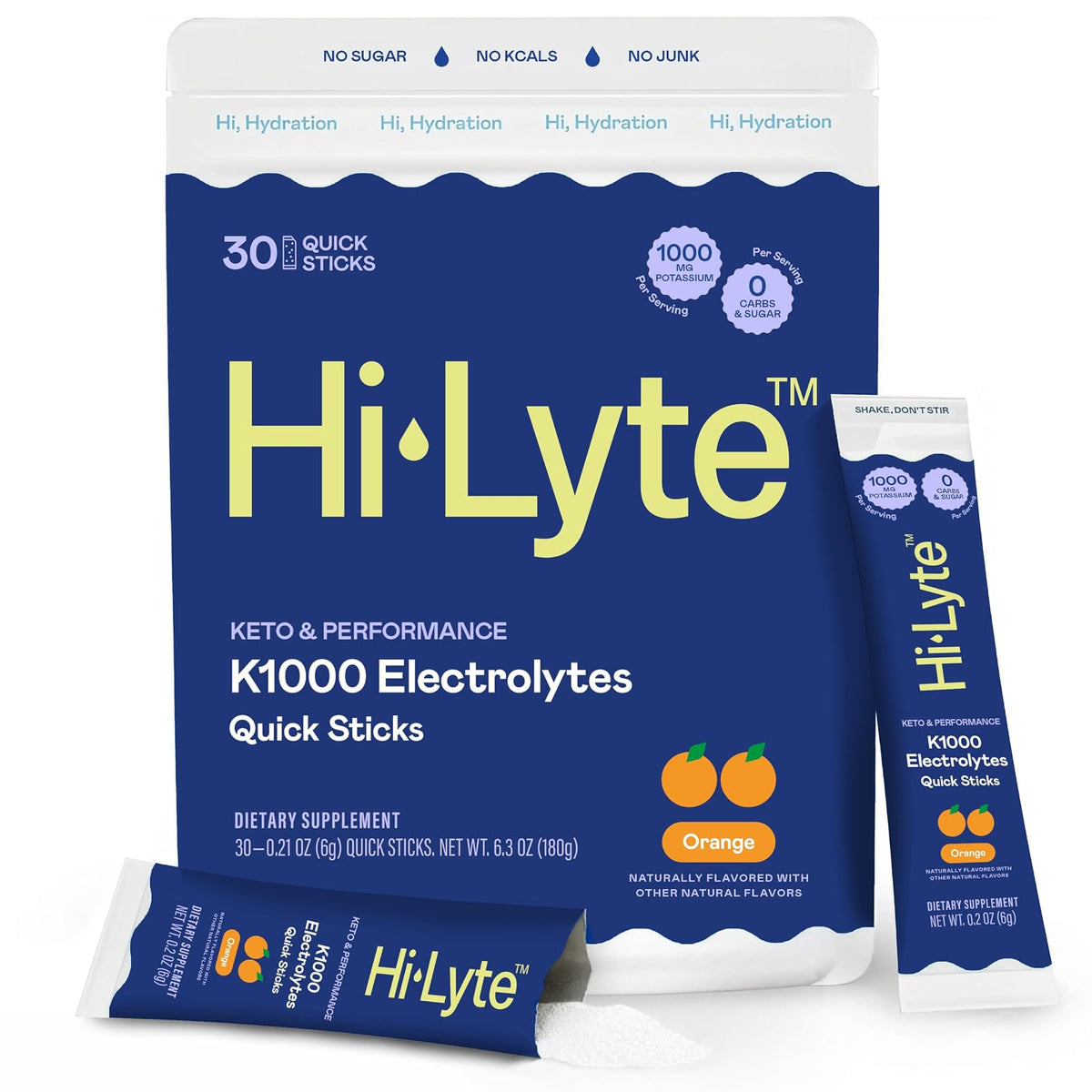Hi-Lyte K1000 electrolyte powder packets