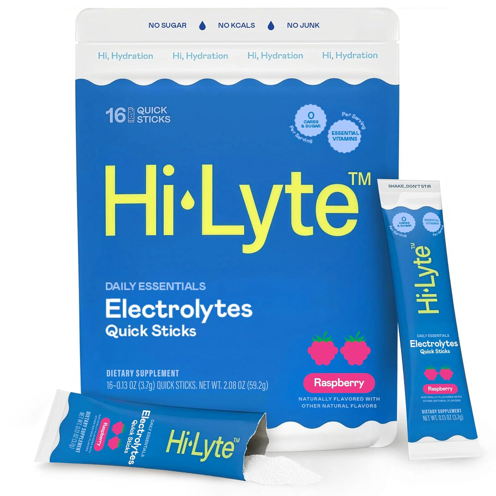 Hi-Lyte raspberry electrolyte quick sticks