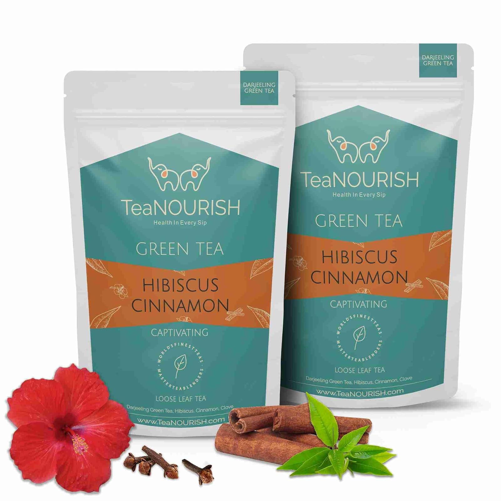 Hibiscus Cinnamon Green Tea blend